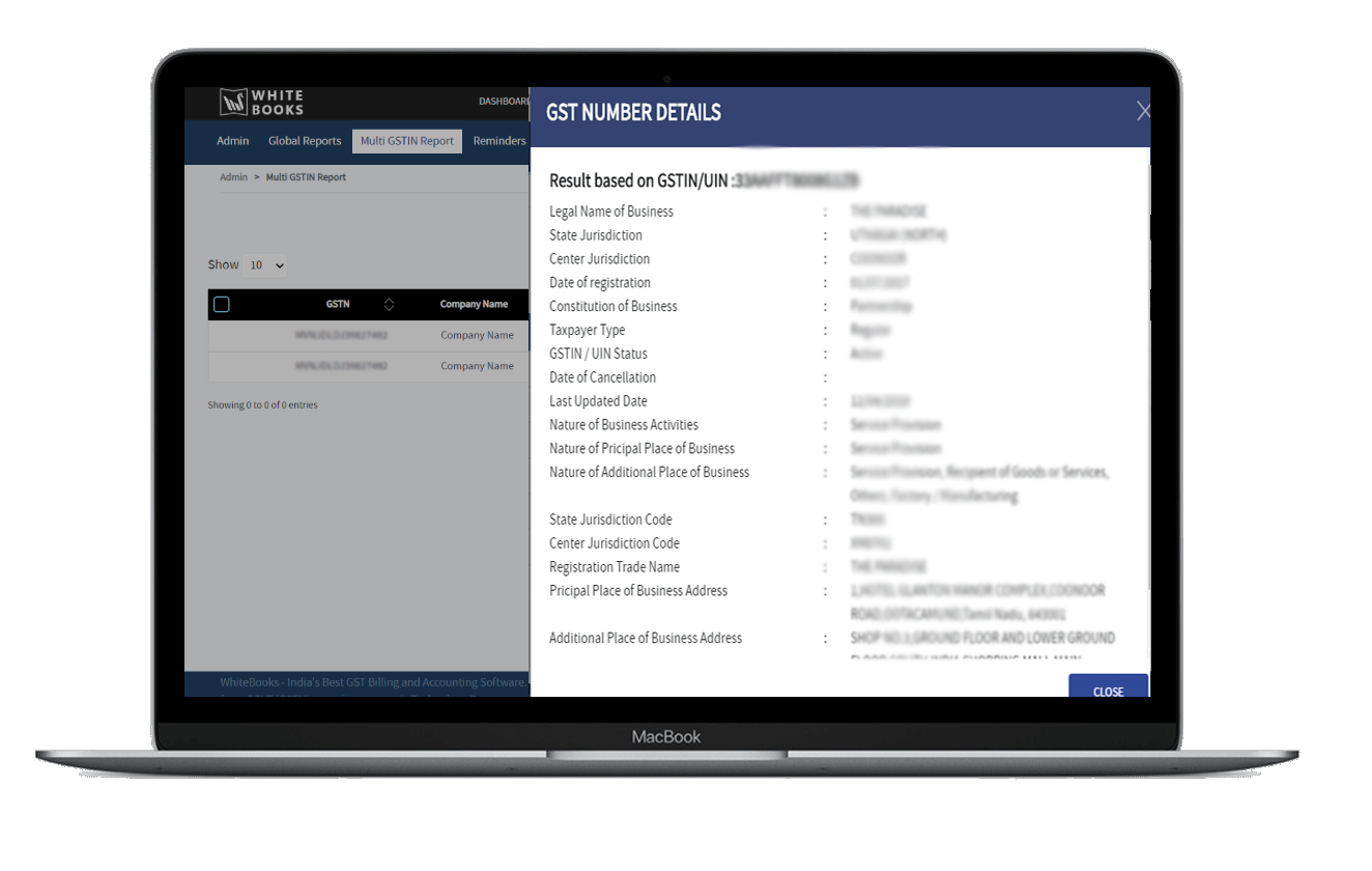 Multi GST Number Search Tool | WhiteBooks